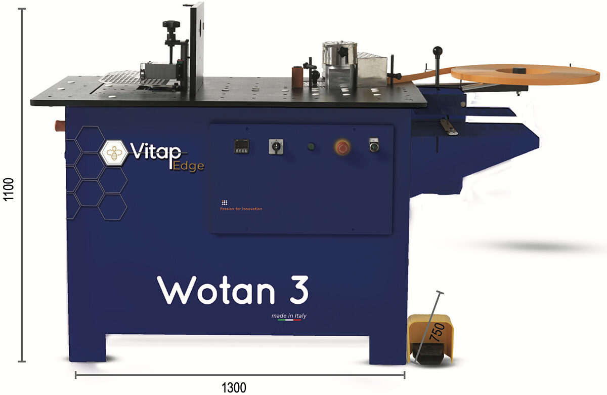 Vitap Wotan 3 - Edge-banding, trimming, and end-cutting with glue pot